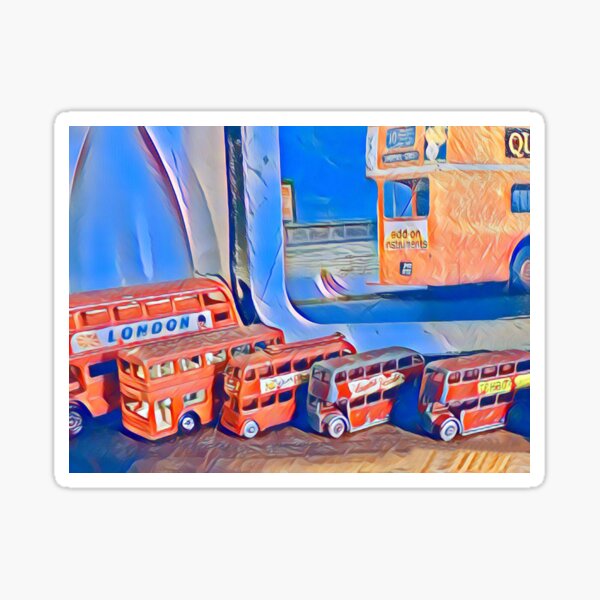 "On the buses" Sticker for Sale by BobHickman | Redbubble