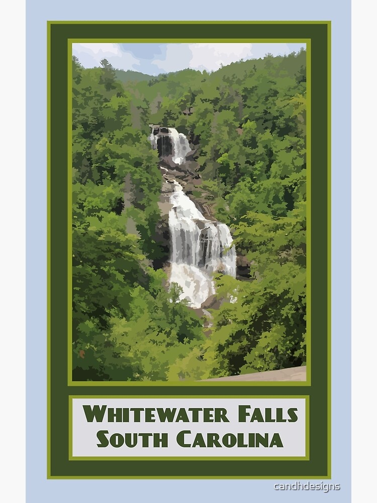"Vintage Travel Poster South Carolina Whitewater Falls" Poster for Sale ...