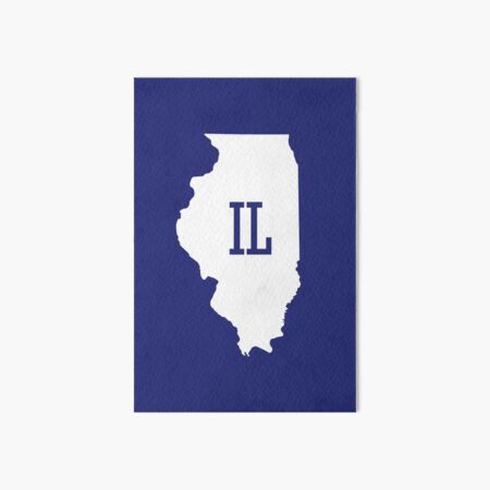 "Illinois State Map Abbreviation IL White" Art Board Print by Chocodole ...
