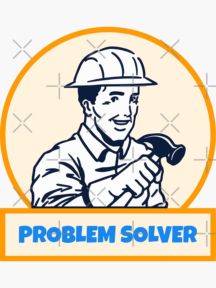 "Problem Solver" Sticker for Sale by Swagazon | Redbubble