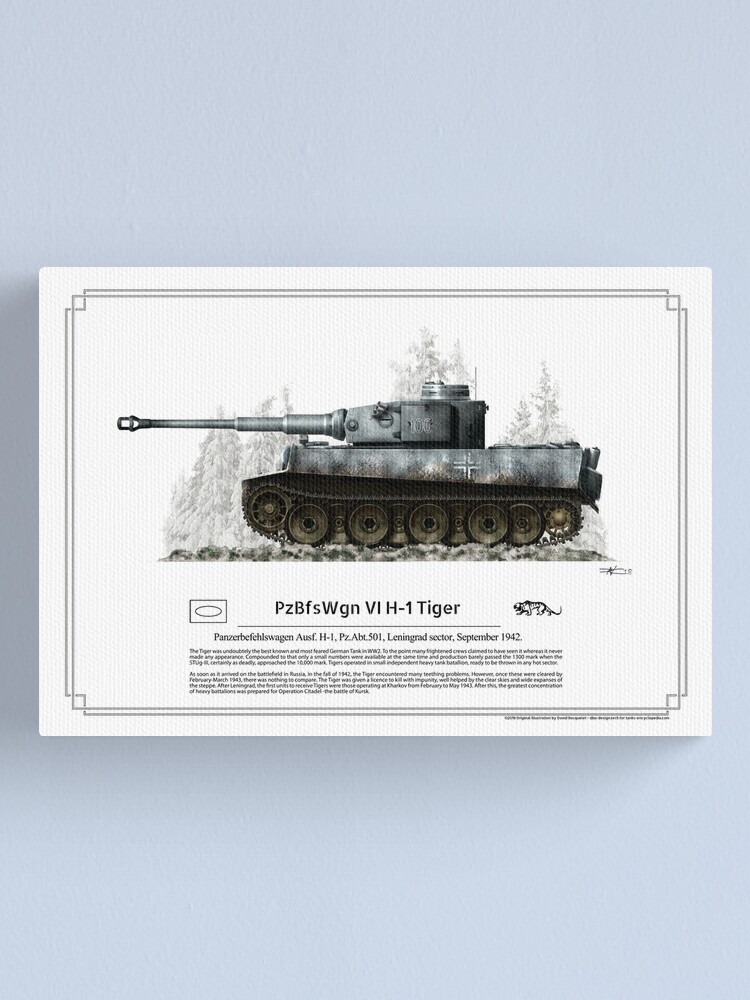 "Panzer VI Tiger Ausf H-1 Sept. 1942" Canvas Print for Sale by ...