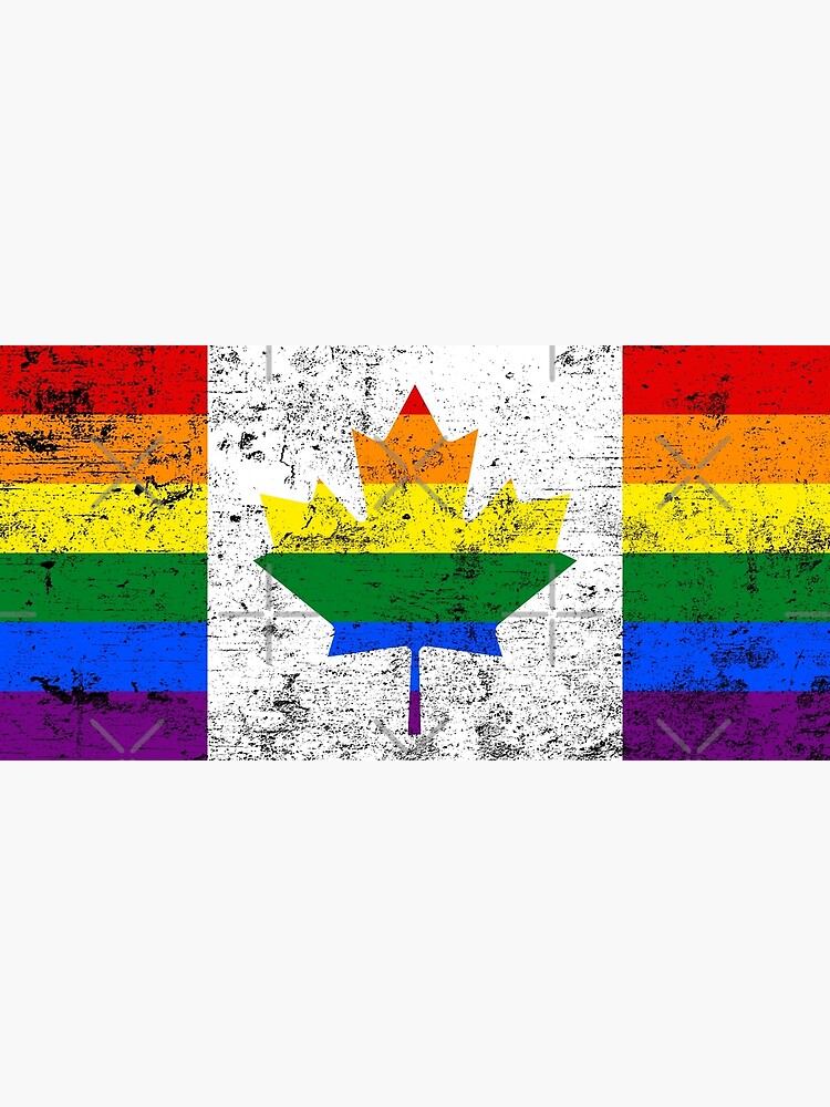 "Canadian LGBTQ Pride Grunge Flag" Poster by popkulturniy | Redbubble