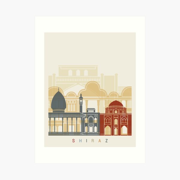 "Shiraz skyline poster" Art Print for Sale by paulrommer | Redbubble