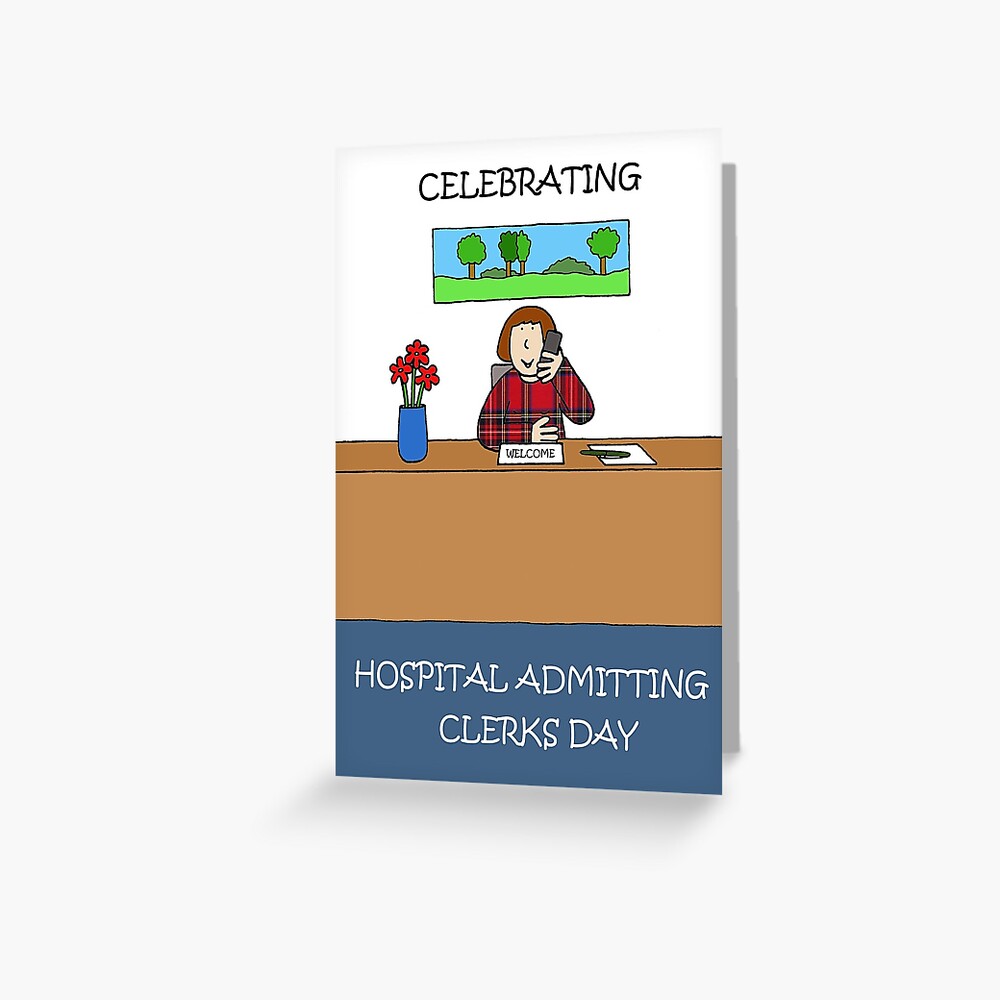 "Hospital Admitting Clerks Day April" Greeting Card for Sale by ...