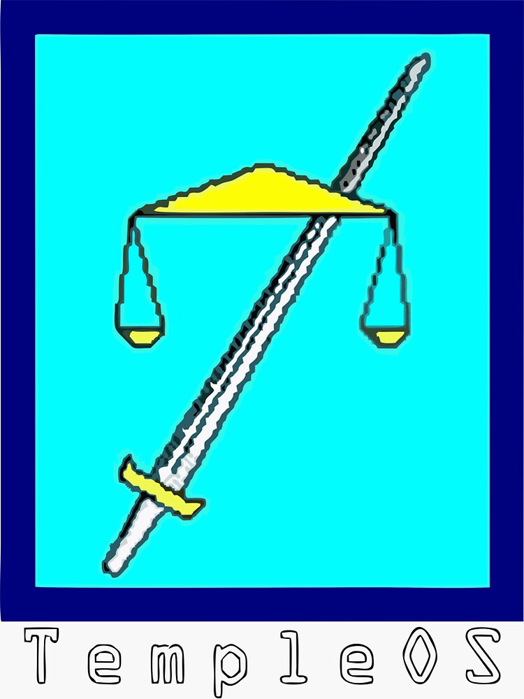 "TempleOS text logo" Sticker by hyuwapey | Redbubble
