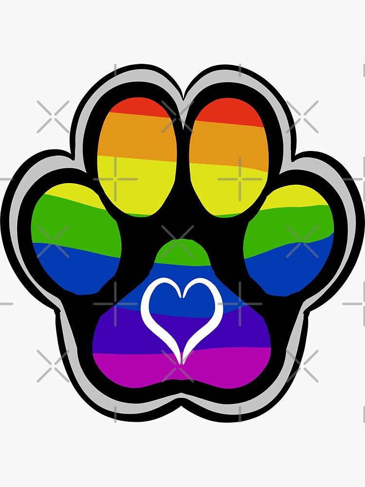 "Paw pride - LGBT+" Sticker for Sale by StoneStudios | Redbubble