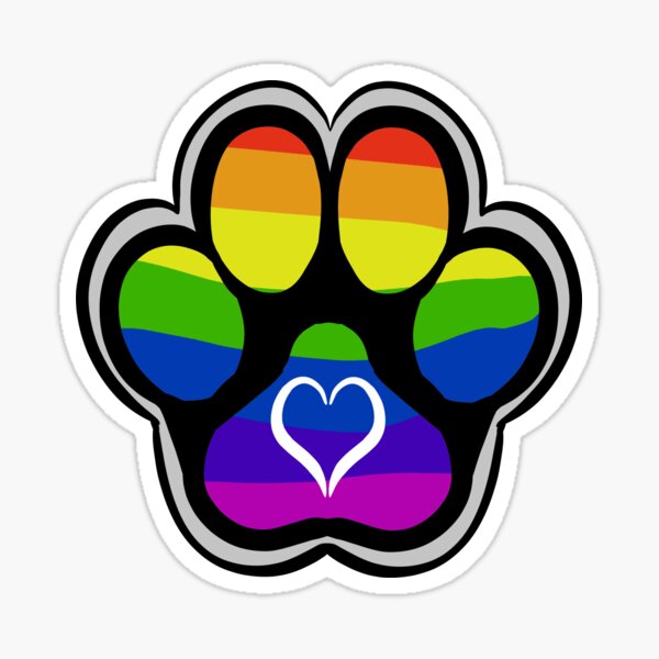 "Paw pride - LGBT+" Sticker for Sale by StoneStudios | Redbubble