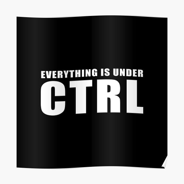 Everything Is Under Ctrl Posters | Redbubble