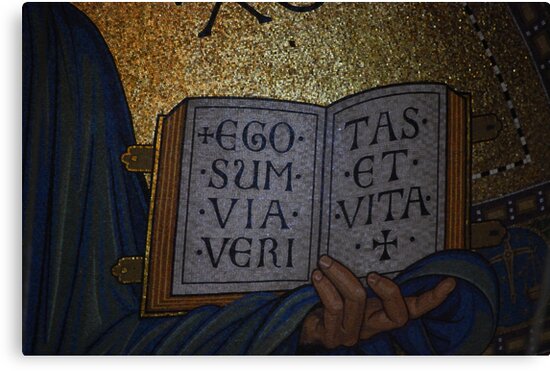 "Ego sum via, veritas et vita" Canvas Print by MaureenMarlowe | Redbubble