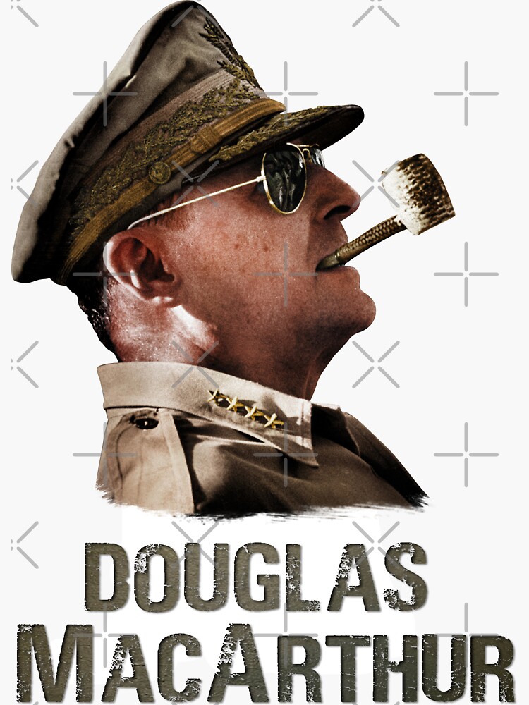 "Douglas MacArthur, 1944 colorized Art" Sticker for Sale by KAI-Studio ...