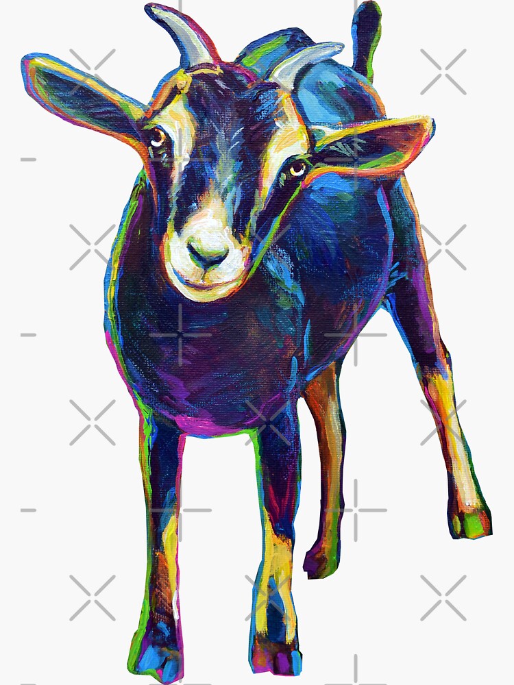 "Cute BLACK GOAT Sticker by Robert Phelps" Sticker for Sale by ...
