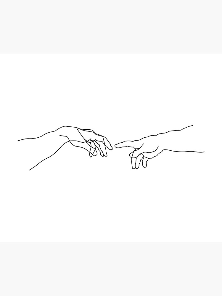"Creation of Adam minimal drawing" Poster by fpenderlico | Redbubble