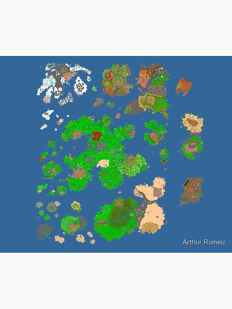 "Tibia World Map" Tapestry by Chapaman | Redbubble