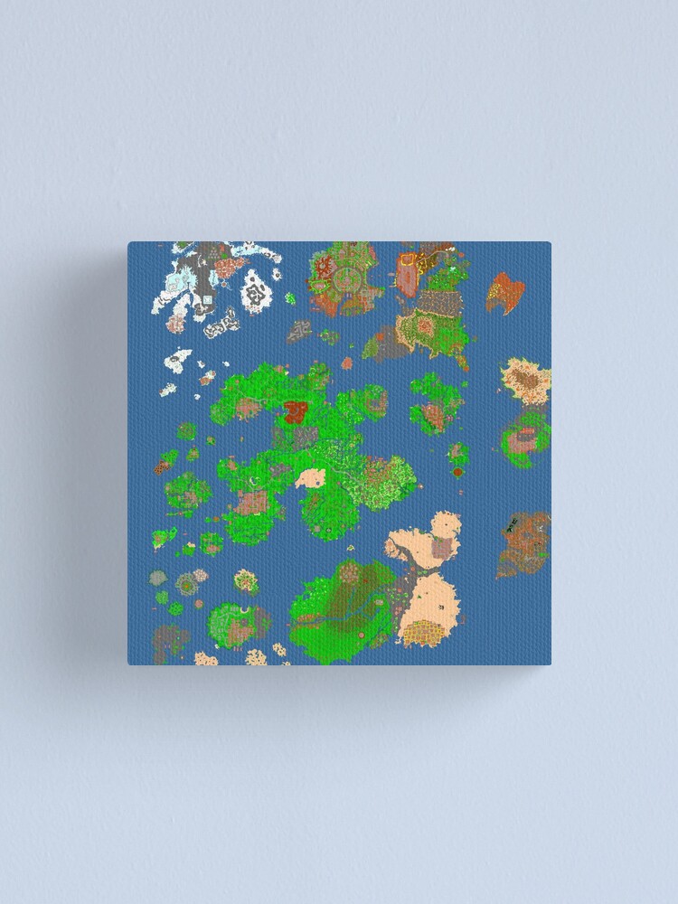 "Tibia World Map" Canvas Print by Chapaman | Redbubble