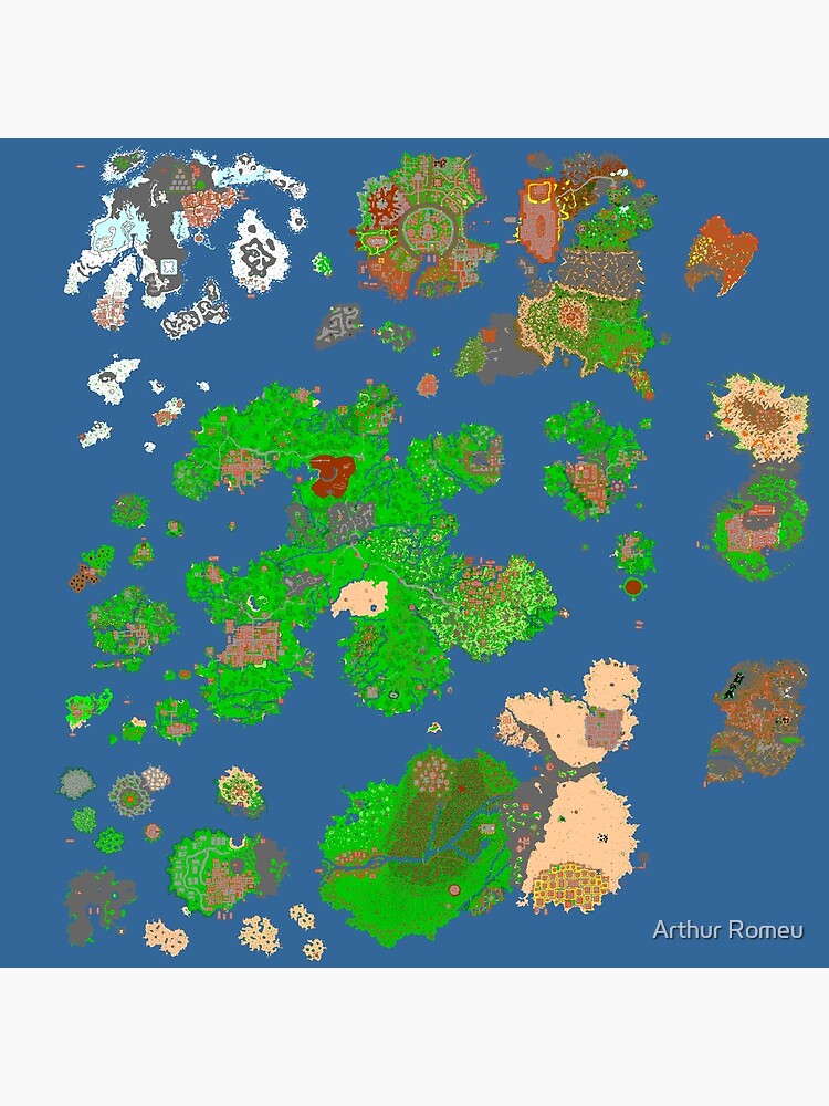 "Tibia World Map" Metal Print for Sale by Chapaman | Redbubble