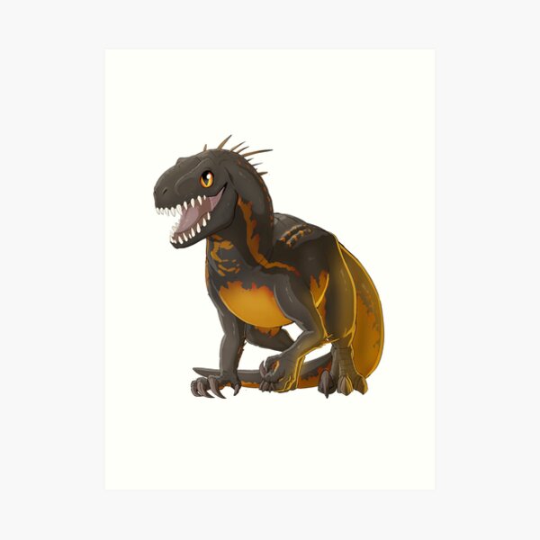 "Indo Raptor - Chibi" Art Print by Levo | Redbubble
