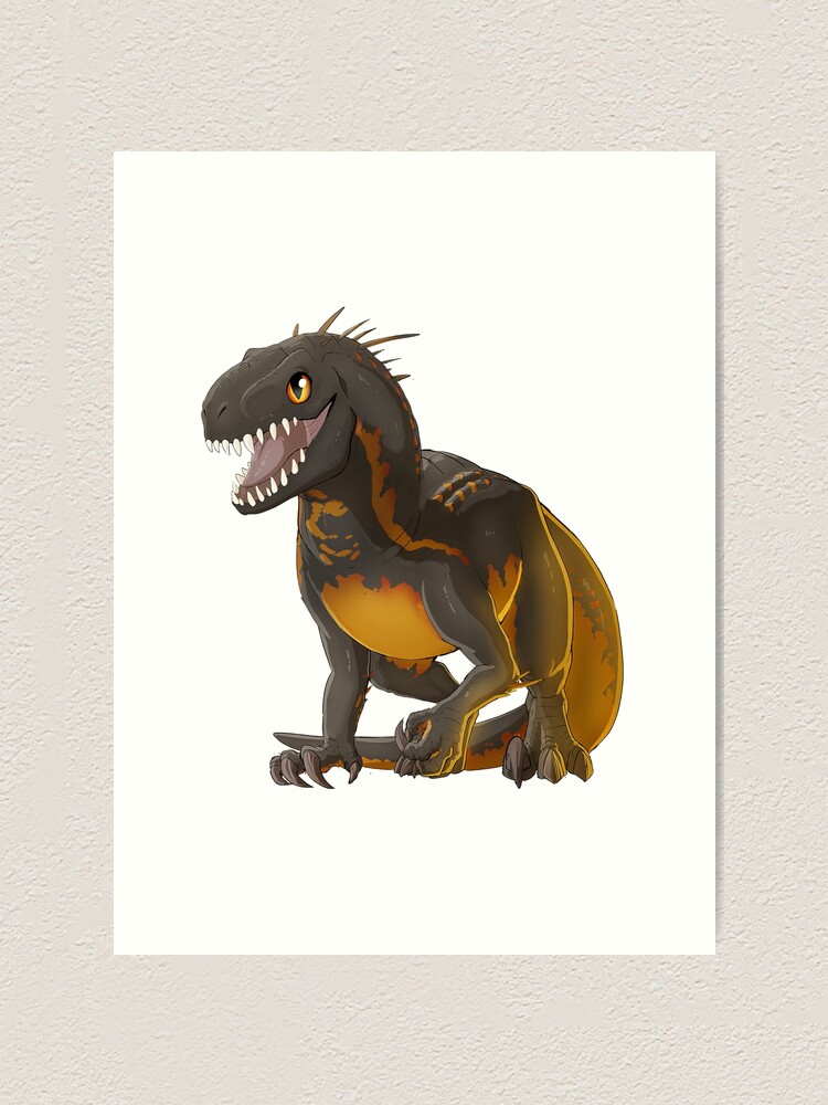 "Indo Raptor - Chibi" Art Print by Levo | Redbubble