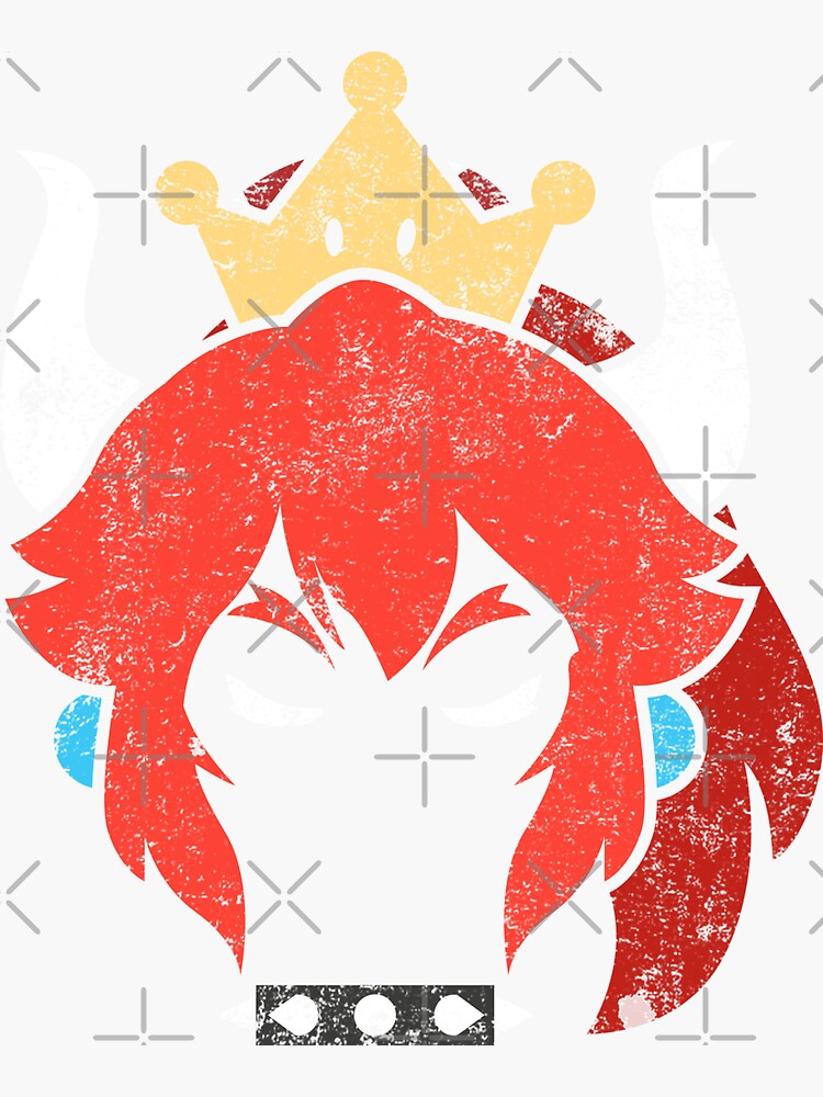 "Vintage Princess Bowsette Red Meme Tshirt" Sticker for Sale by ...