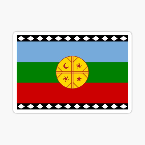 "Flag of the Mapuches" Sticker for Sale by Martstore | Redbubble
