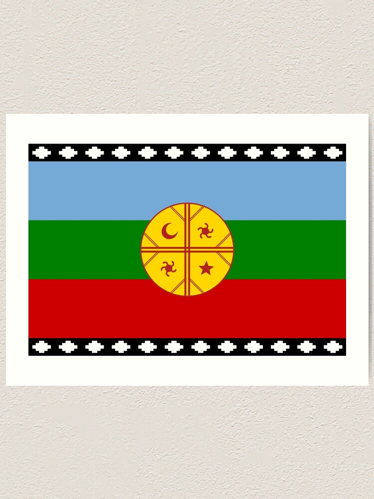 "Flag of the Mapuches - Bandera Mapuche" Art Print for Sale by ...