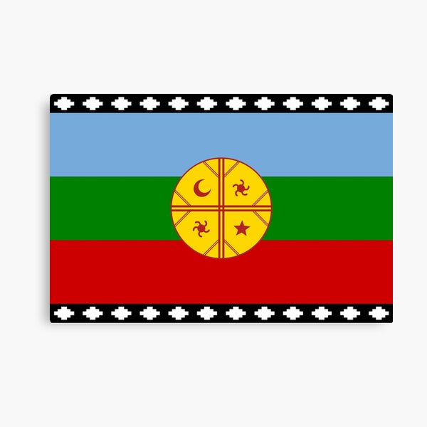 "Flag of the Mapuches - Bandera Mapuche" Canvas Print for Sale by ...