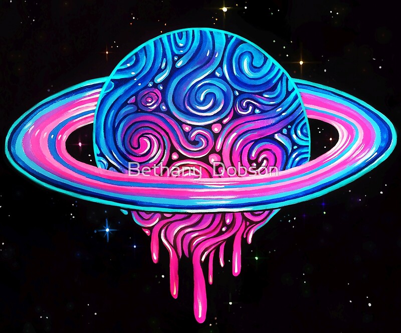 "Drippy Saturn" by Bethany Dobson | Redbubble