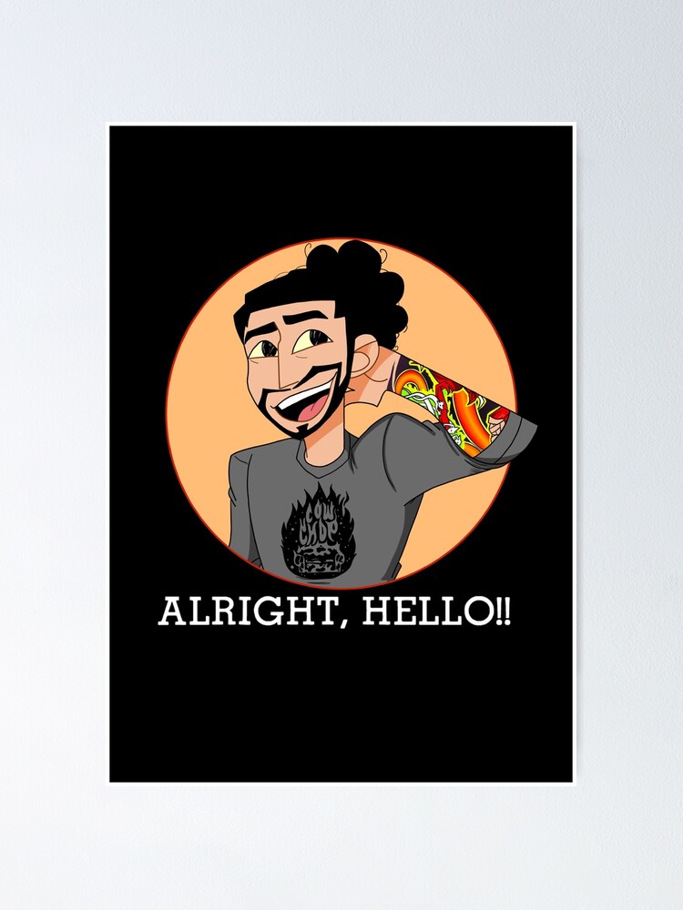 "ALRIGHT, HELLO!!" Poster for Sale by Ninja46464 | Redbubble