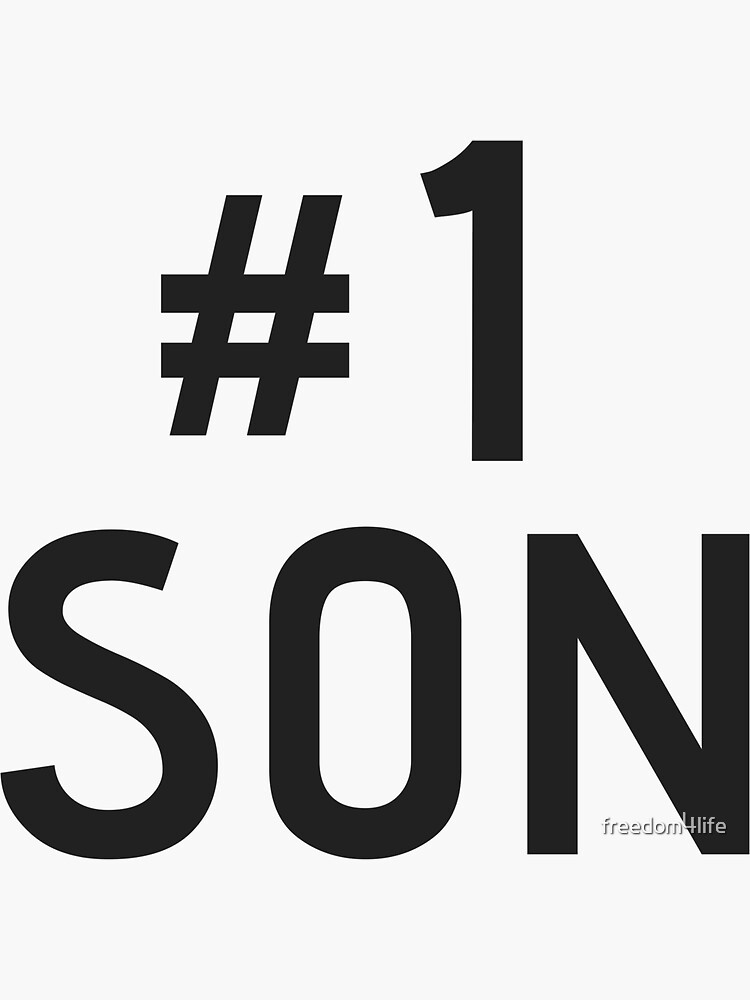 "Number 1 Son" Sticker for Sale by freedom4life | Redbubble
