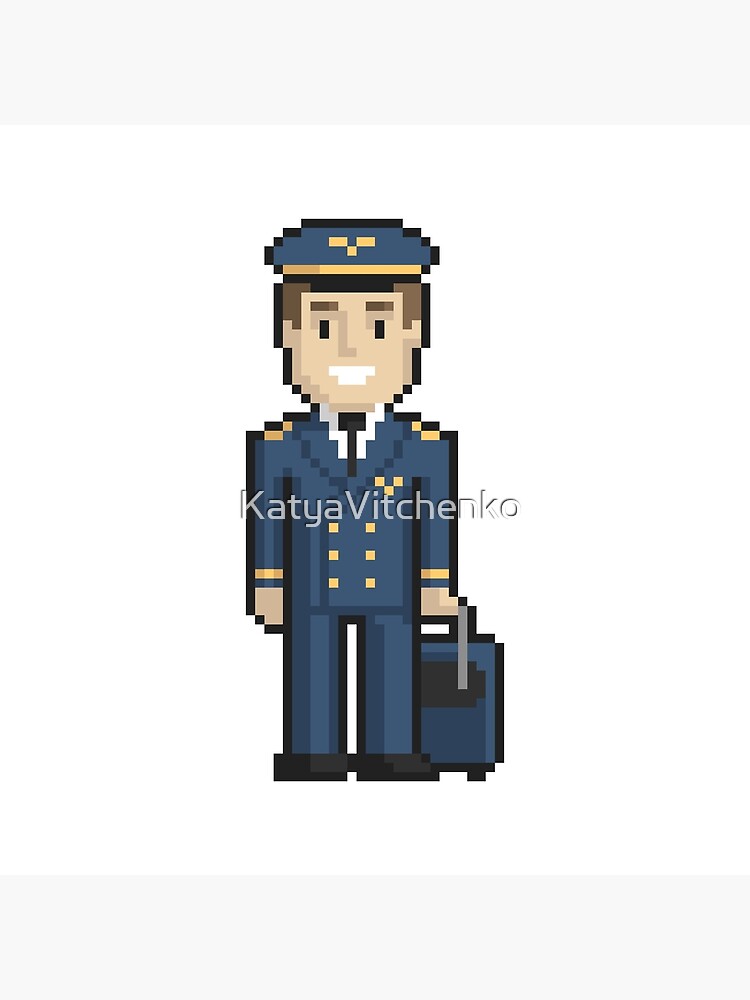"Pilot pixel art on white background." Photographic Print for Sale by ...
