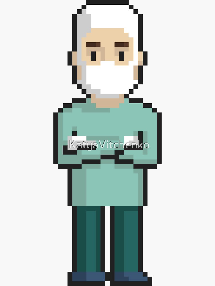 "Surgeon pixel art on white background. " Sticker for Sale by ...