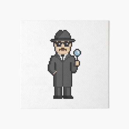 "Detective pixel art on white background." Art Board Print by ...