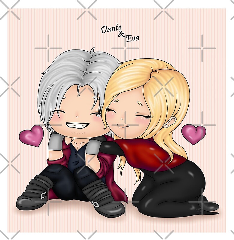 "Chibi Dante and Eva- Devil May Cry" by xFalkenx | Redbubble