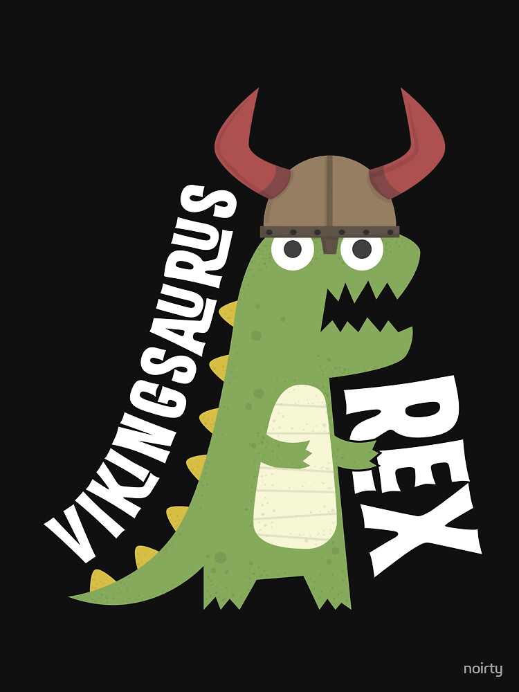 "Viking Dinosaur Vikingsaurus Rex Funny Scandinavian Tee" T-shirt for ...