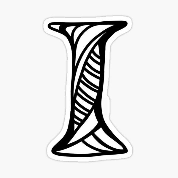 "Decorative I letter" Sticker for Sale by Jaleelah | Redbubble