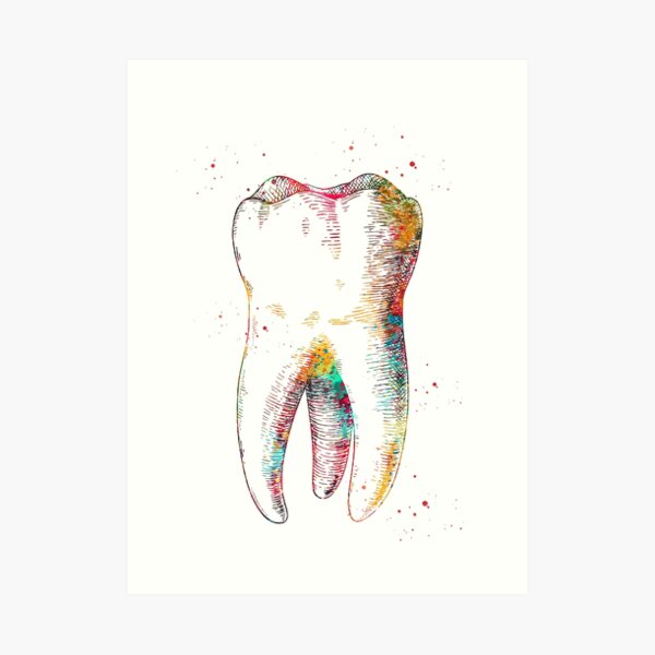 " Human tooth" Art Print for Sale by erzebetth | Redbubble