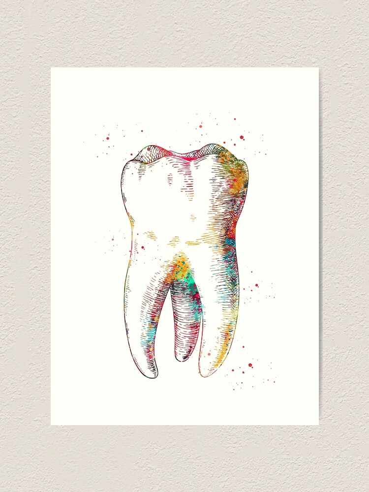 " Human tooth" Art Print for Sale by erzebetth | Redbubble