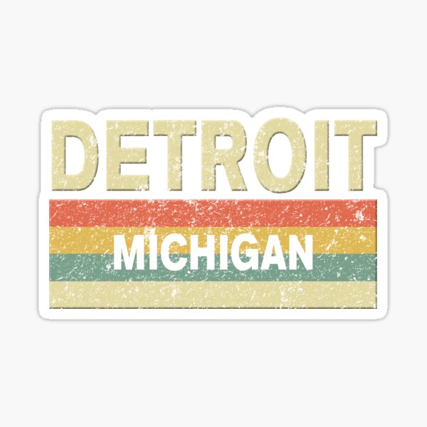 "Detroit Michigan" Sticker for Sale by sillerioustees | Redbubble