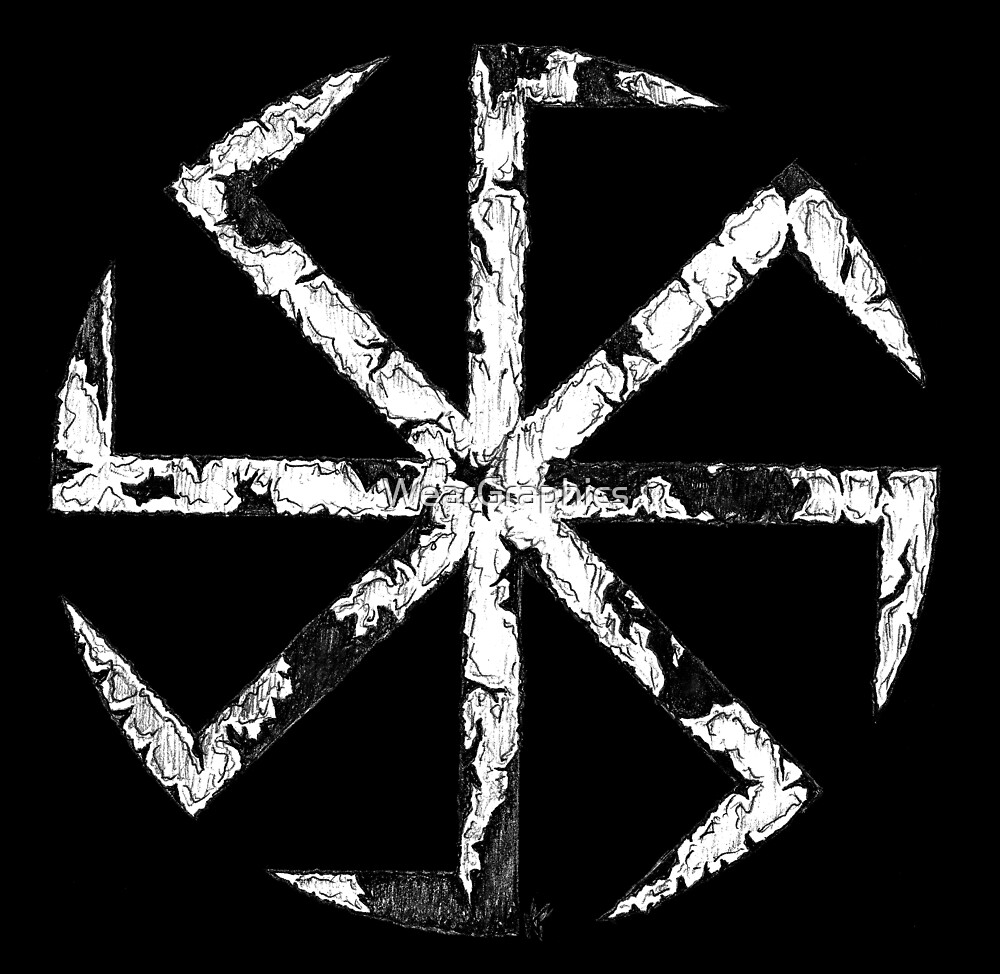 "Kolovrat, the Symbol of the Sun (Slavic Pagan, dark background ...