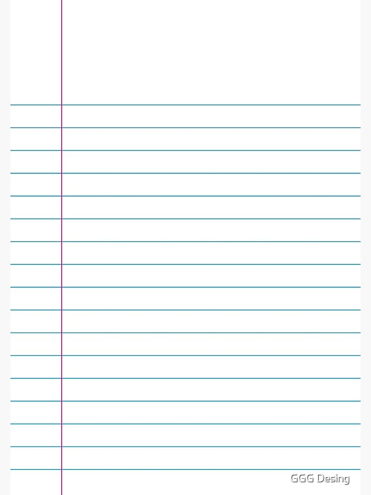 "Lined paper" Spiral Notebook for Sale by GGG Desing | Redbubble