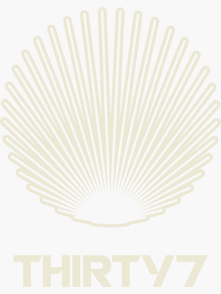 "THIRTY7" Sticker by zaxart | Redbubble