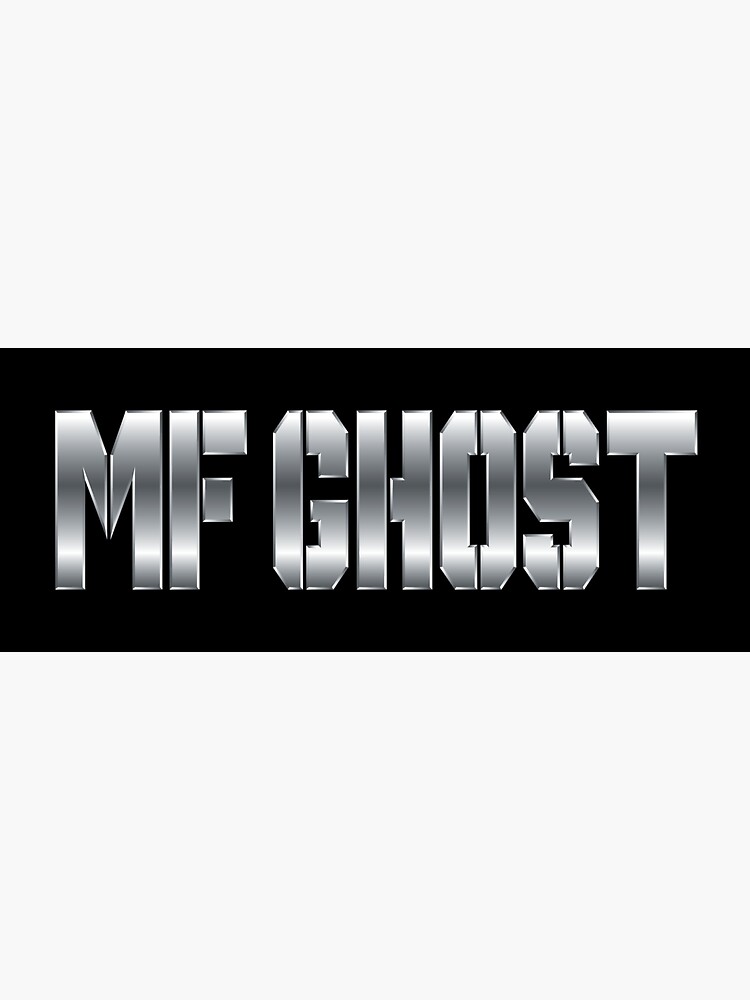 "MF GHOST LOGO - CHROME" Sticker by 4DaMoolah | Redbubble