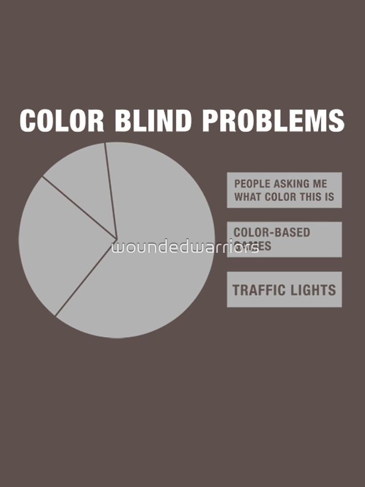 "Color Blind People Problems" T-shirt for Sale by woundedwarriors ...