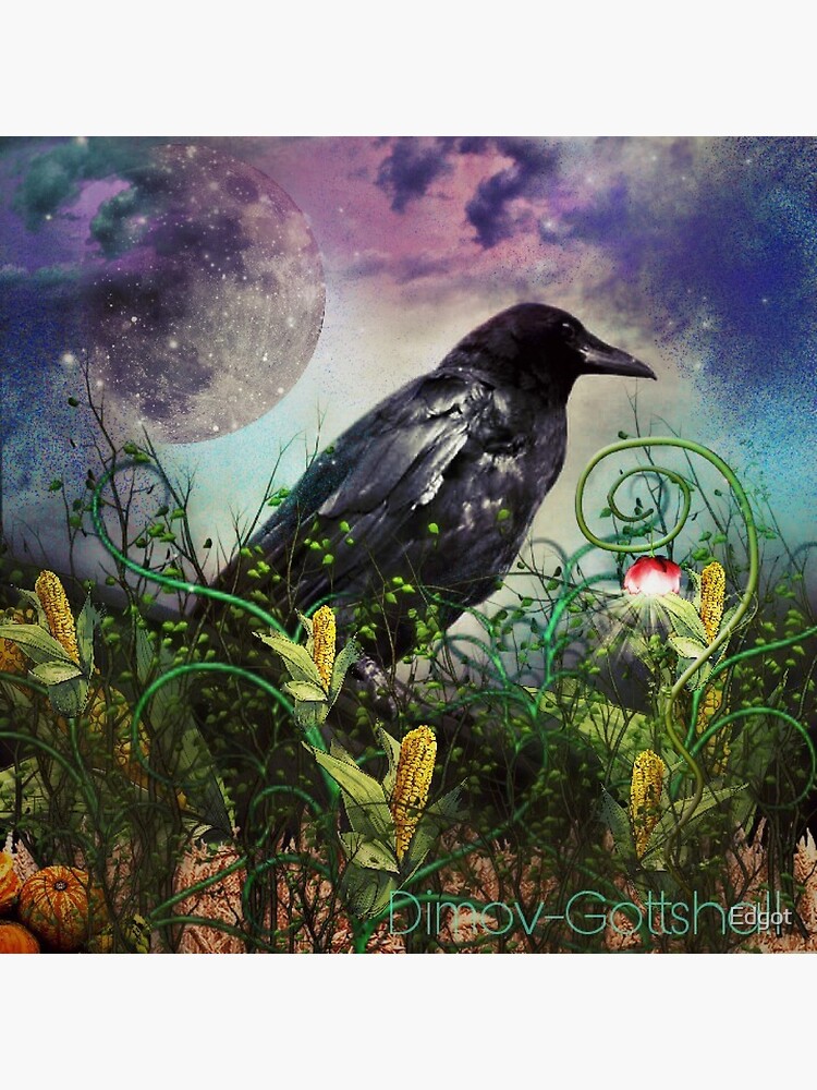 "Harvest Crow welcomes autumn" Poster for Sale by Edgot | Redbubble