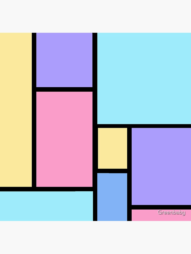 "Pop Art Color Block Pastel" Sticker for Sale by Greenbaby | Redbubble
