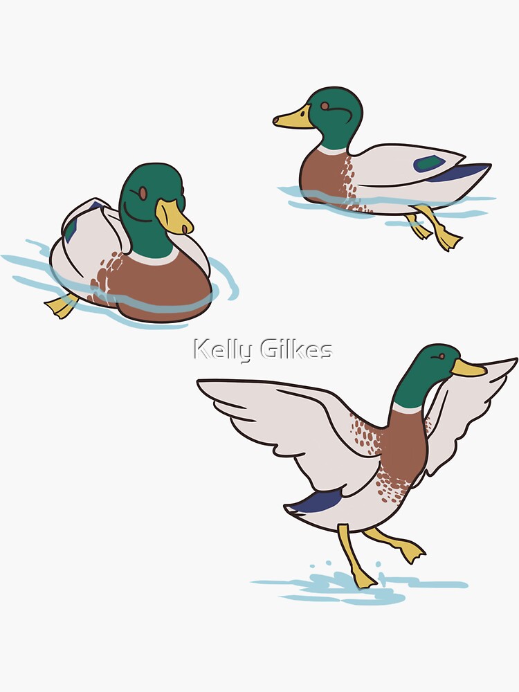 "Happy Ducks" Sticker by KellyGilkes | Redbubble