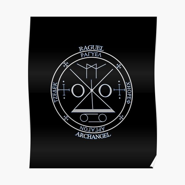 "ARCHANGEL RAGUEL sigil seal" Poster by MortalDesigns | Redbubble