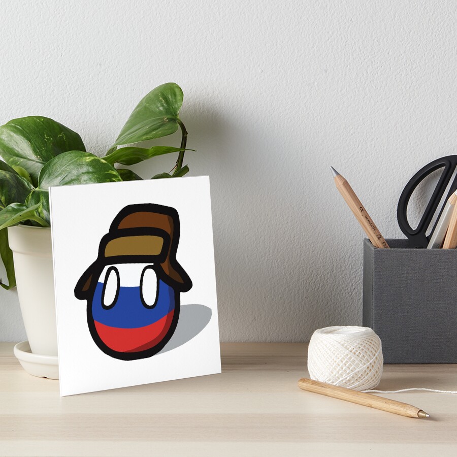 Lámina rígida «Russia RussiaBall Polandball memes ruso con sombrero de ...