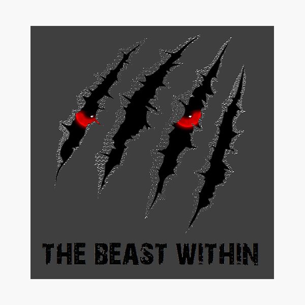 "The Howling - Claw Marks/Red Wolf Eyes (Black)" Photographic Print by ...