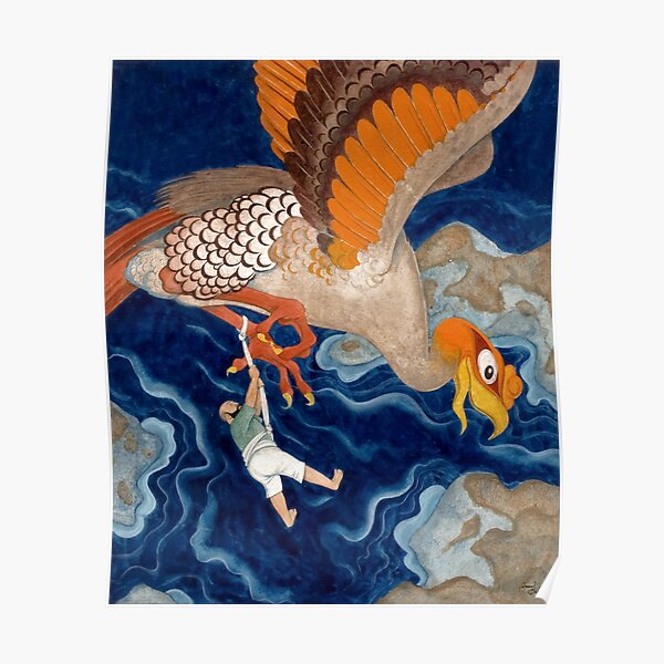 "SInbad and the Roc - Edmund Dulac" Poster by forgottenbeauty | Redbubble