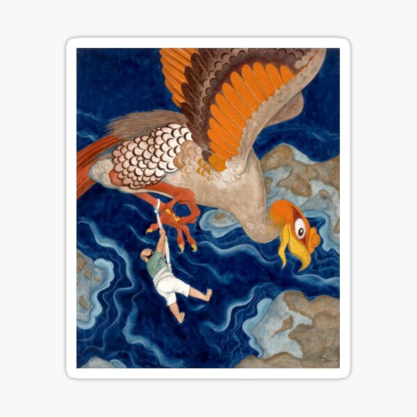 "SInbad and the Roc - Edmund Dulac" Sticker for Sale by forgottenbeauty ...